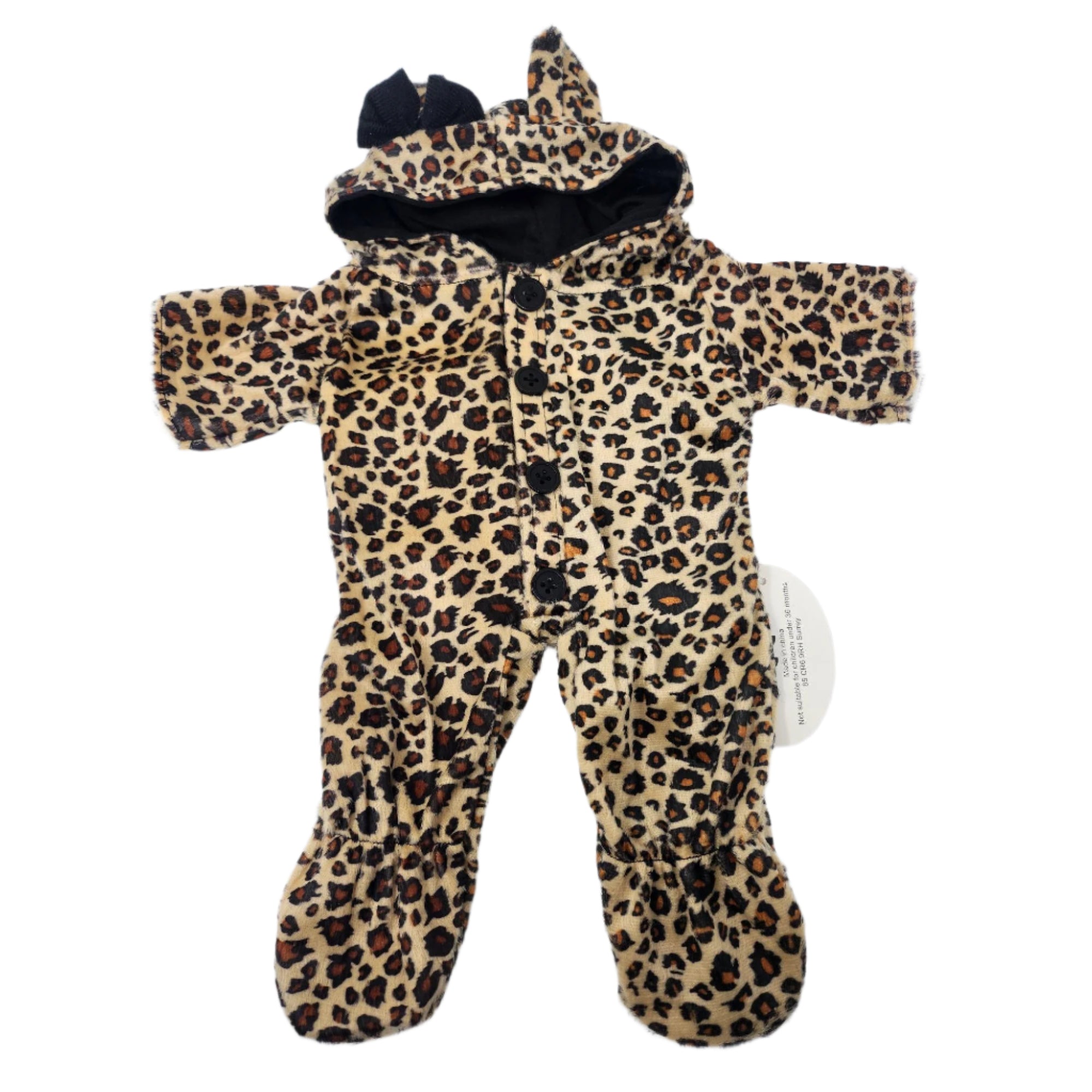 16" Teddy Bear Clothes - Leopard Print Onesie – Build Your Bears Wardrobe