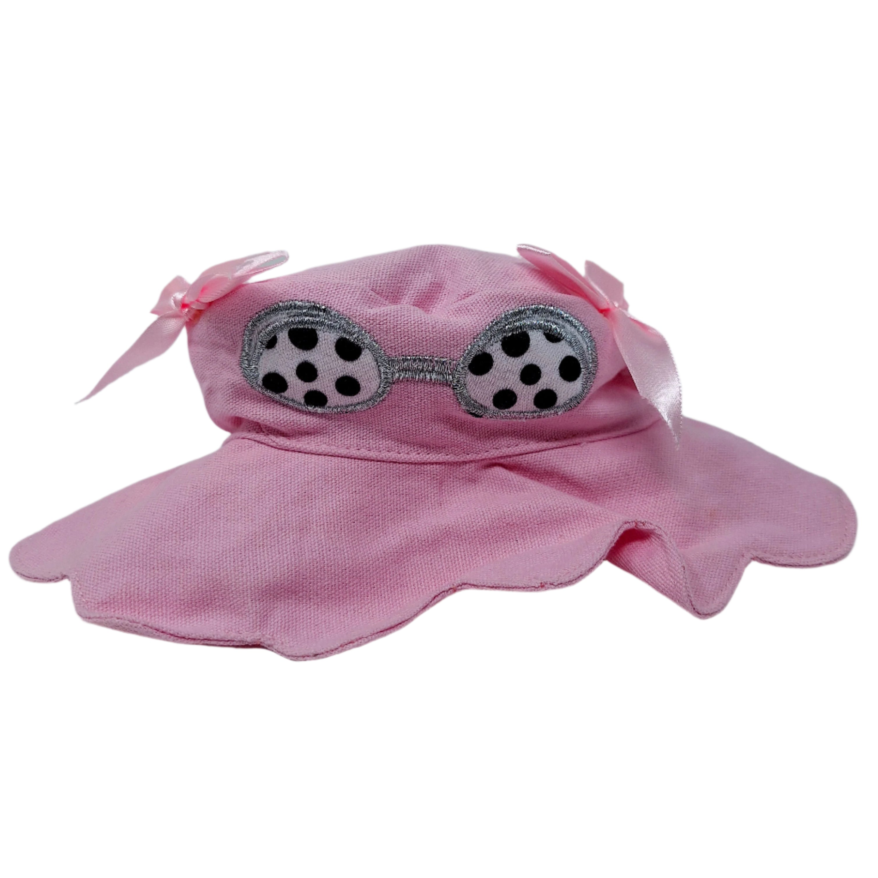 Light Pink Hat with Sunglasses Design and Bows for Teddy Bears – Build ...