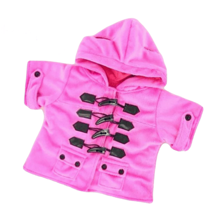 16" Teddy Bear Clothes - Pink Duffel Coat – Build Your Bears Wardrobe