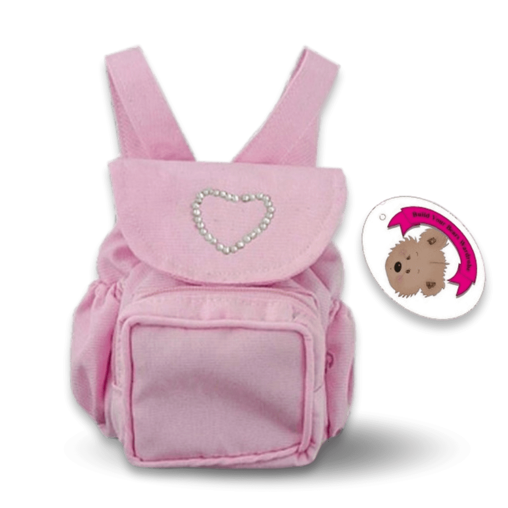 Teddy Bear Clothes - Pink Zip Bag Backpack | Build Your Bears Wardrobe