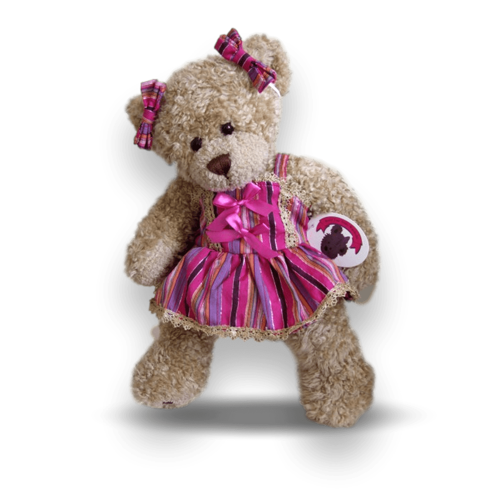 Teddy bear clothes Stripe Ra Ra Dress, Shoes & Bows fits build a bear ...